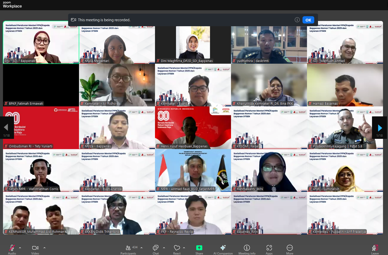 Satu Data Indonesia Sosialisasikan Permen PPN/ Ka. Bappenas No 7 Tahun 2025 di Tingkat Pusat dan ...